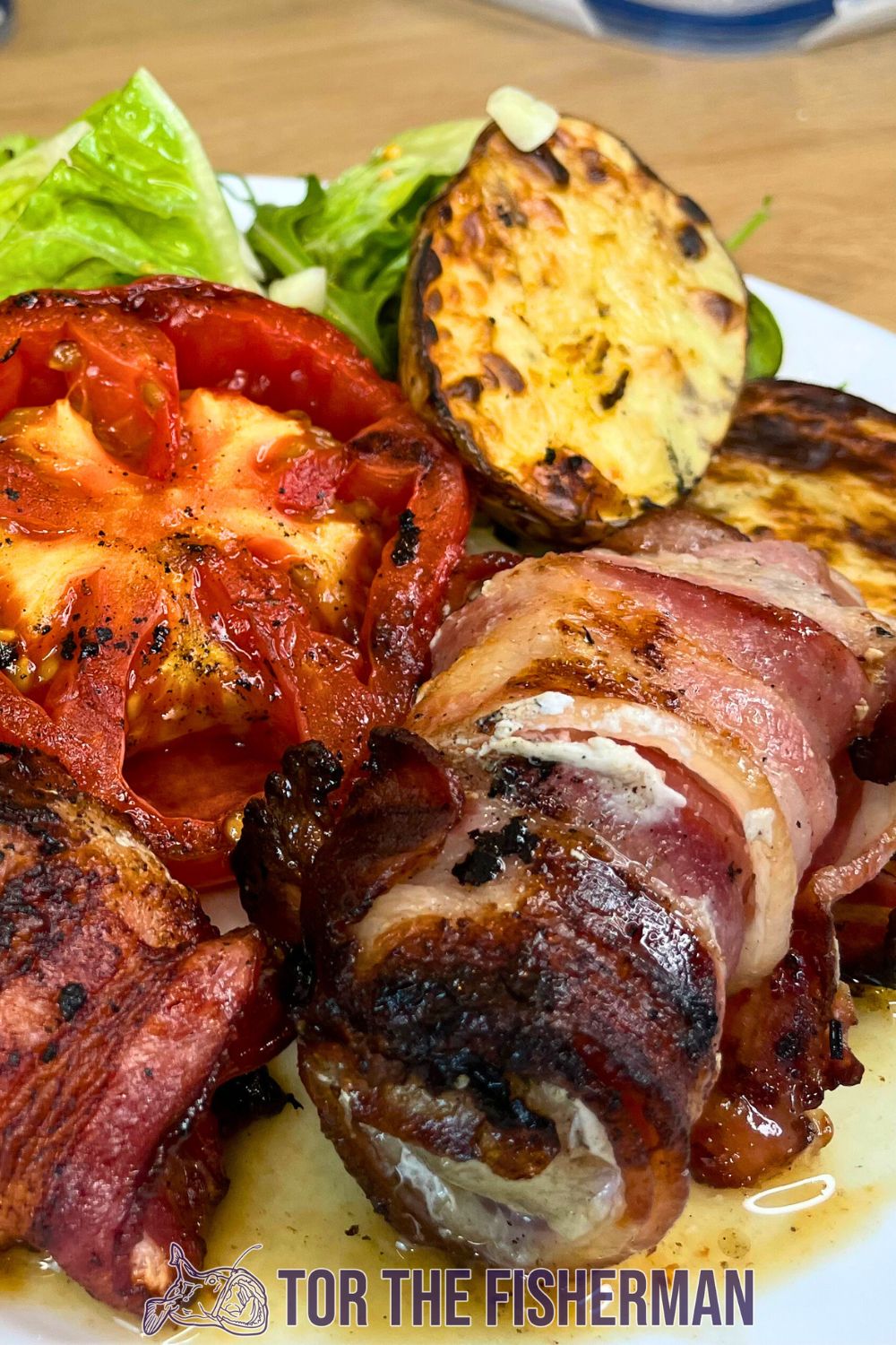 Grilltop Bacon-Wrapped Monkfish Cheeks | Tor the Fisherman